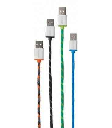 BOOMPODS CABLE RETRO TRENZADO 1M NARANJA | Miravia