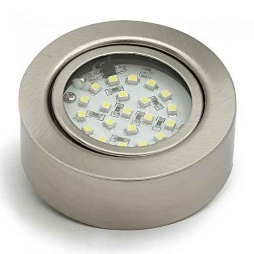 FOCO DE SOLAPAR Ø70 NIQUEL SATINADO 21SMD 1.68W 12V LUZ BLANCA AMP,NO ...