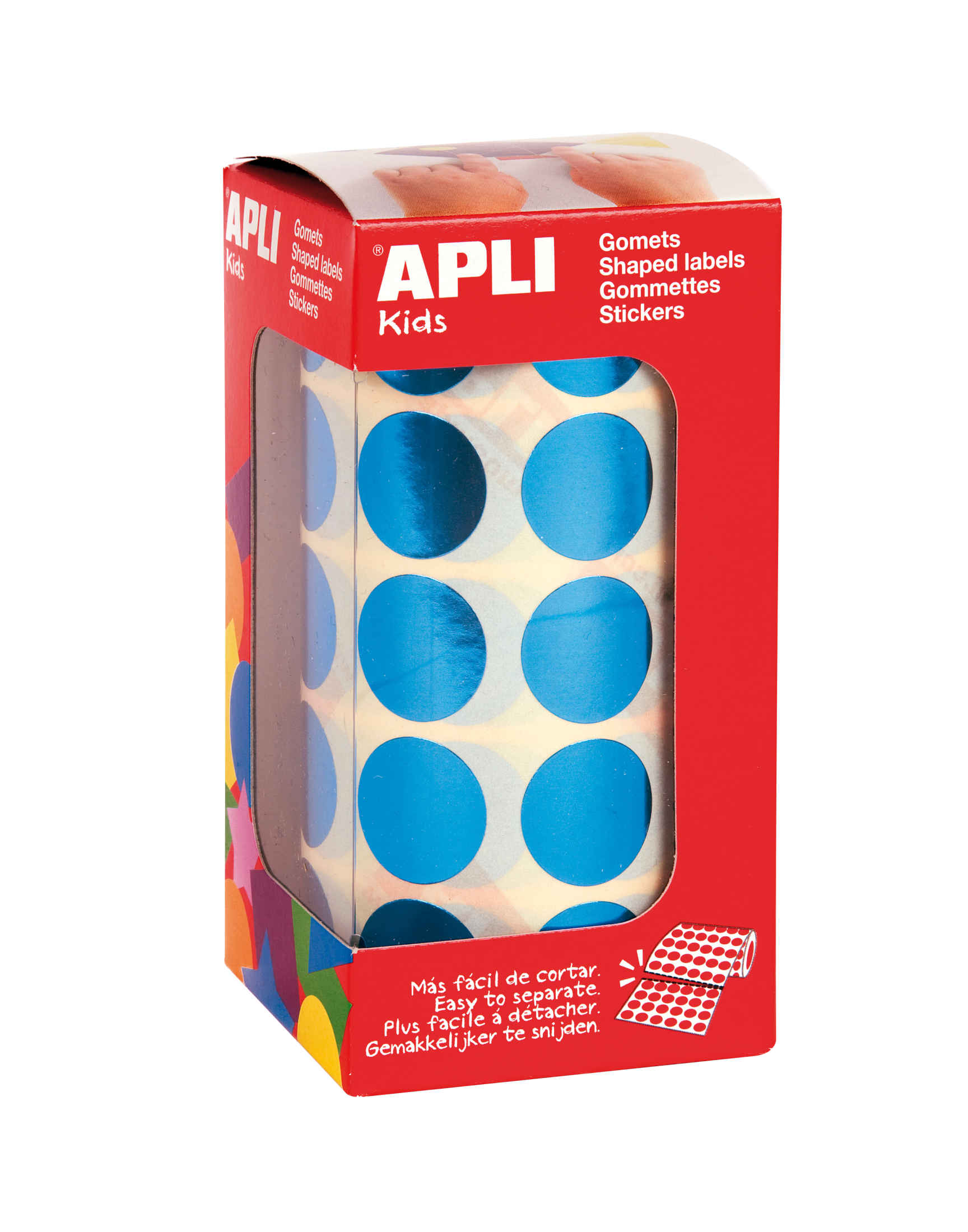 Apli gomets redondos azul metalizado Ø 20mm - 59 hojas pretroqueladas ...