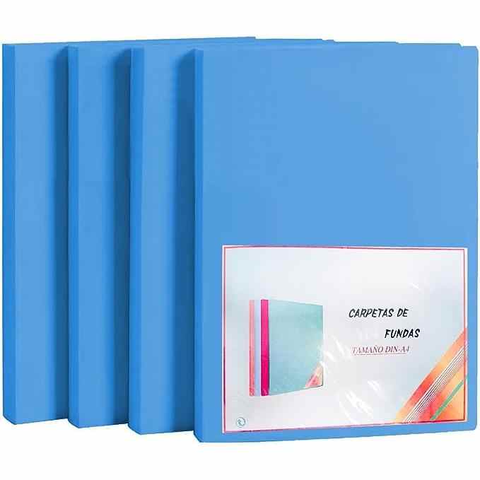 Pack 4 Carpetas con Fundas Formato A4 10 20 40 60 100 Fundas - Carpeta ...