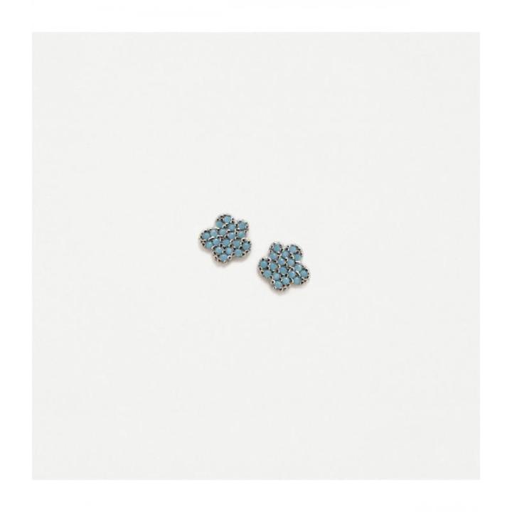 Pendientes Flor Azul Agatha - 008STA | Miravia