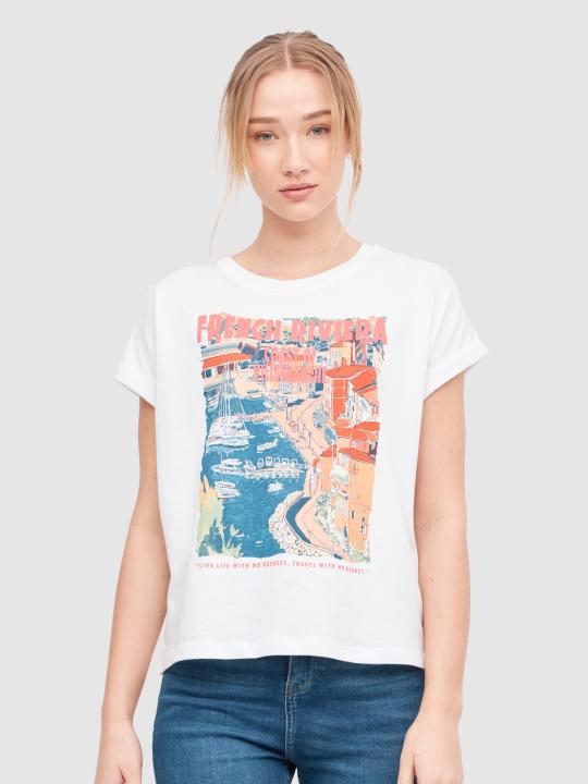 Destaca con esta camiseta de estampado gráfico INSIDE | Miravia