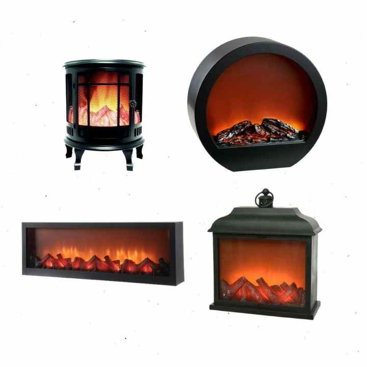 Maxia Market - Chimenea artificial con luz led para decoración hogar ...