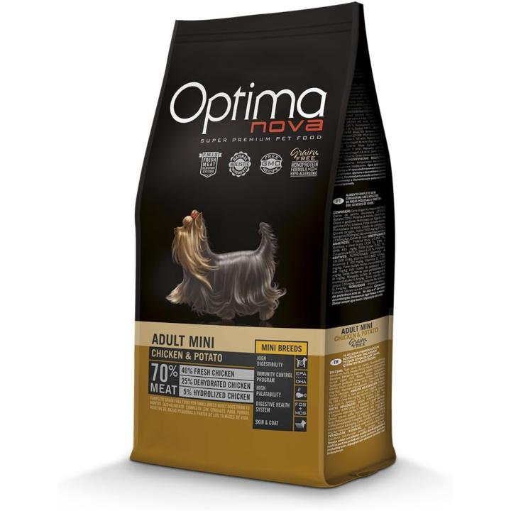 Pienso para Perros Optima Nova Adult Mini Chicken Potato 8 Kg. Grain Free | Miravia