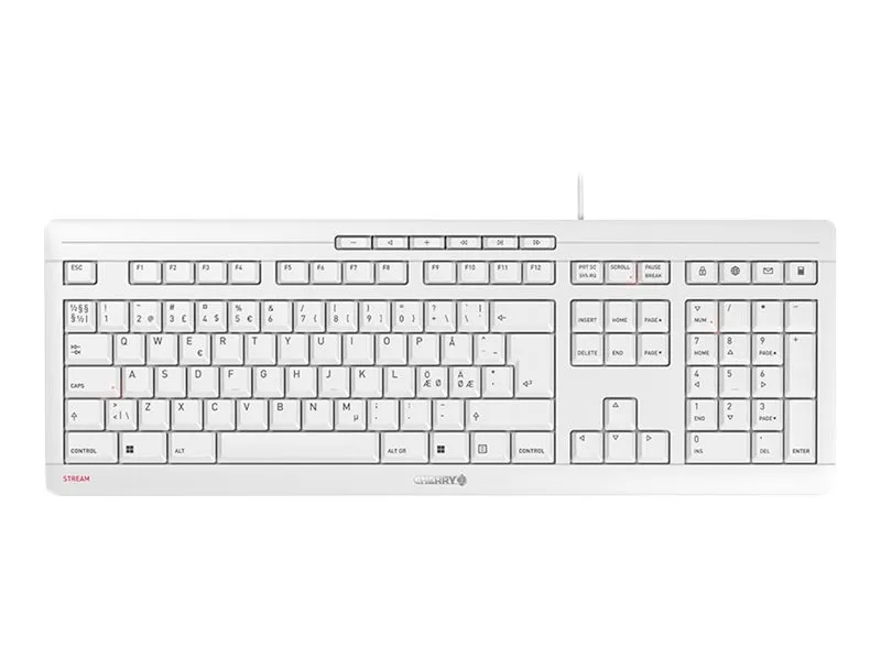 CHERRY STREAM KEYBOARD - teclado - Pan Nordic - blanco grisáceo | Miravia