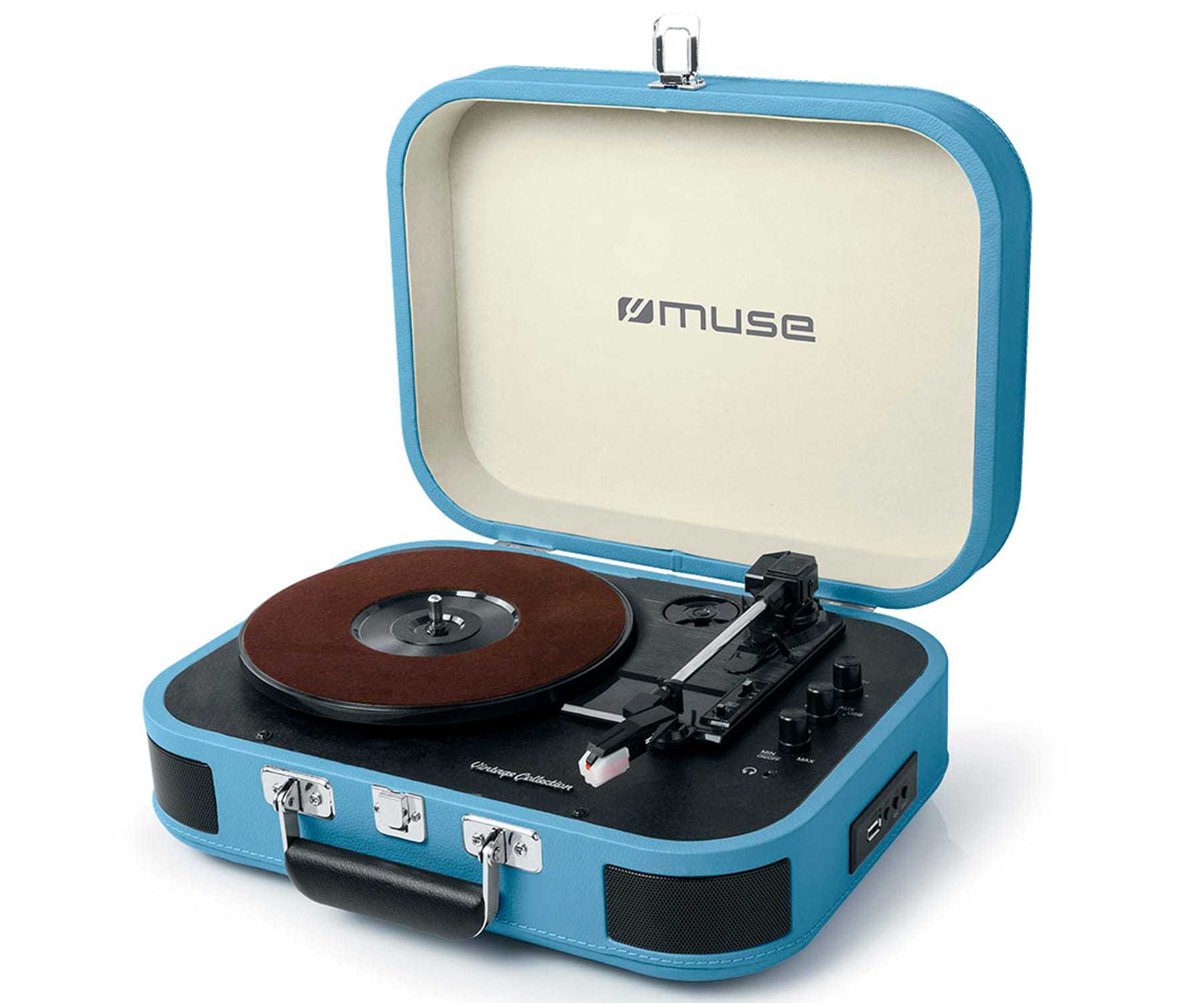 MUSE MT-201 BTB Azul (Light blue) Tocadiscos estéreo / USB / Bluetooth | Miravia