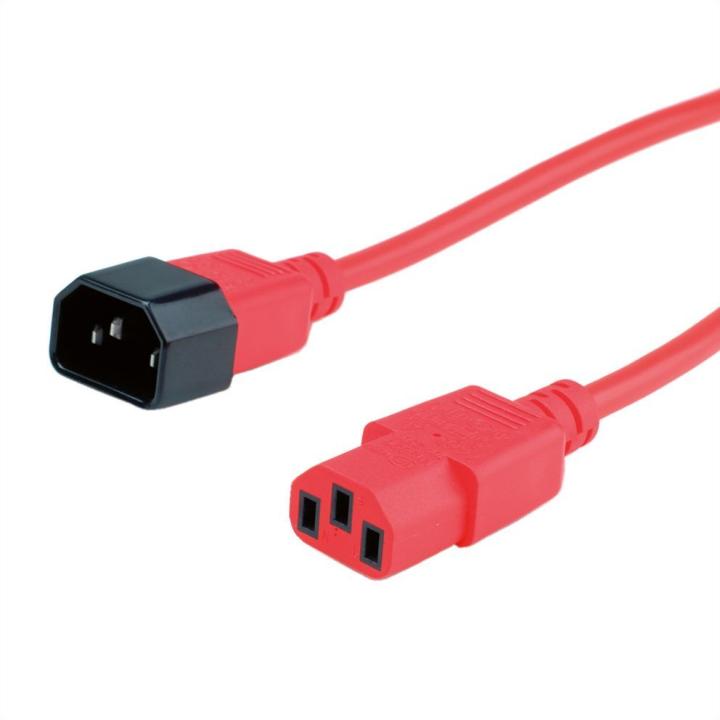 CABLE ALIMENTACION CPU A MONITOR IEC320 C14/C13, 1.8M, ROJO ROLINE ...