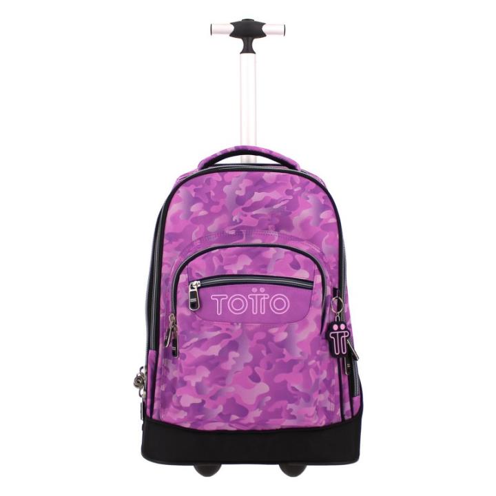 TOTTO - Mochila escolar con ruedas camuflaje rosa - Papel-9I8 | Miravia