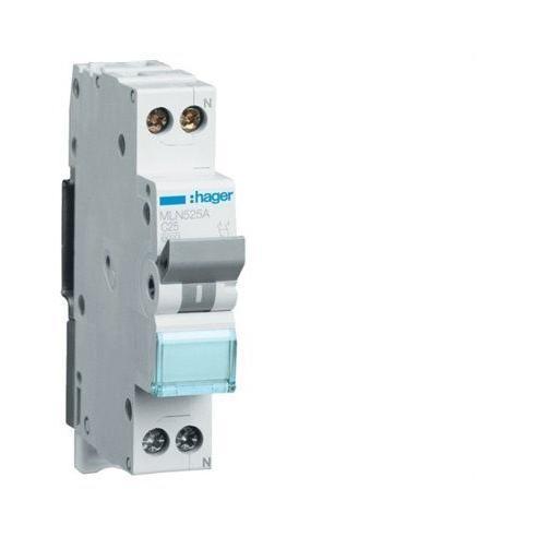 HAGER MLN525A | Interruptor automático 1P+N 25A curva-C 6kA 1 módulo ...