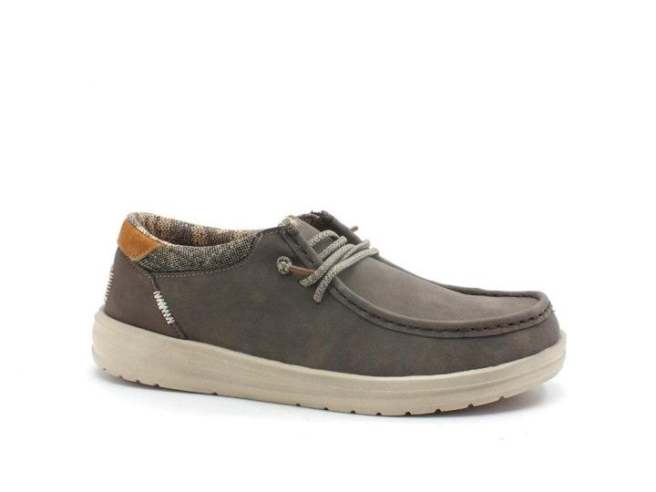 HAY DUDE Paul Scarpa Stringata Vela Suede Chocolate 112291900 | Miravia