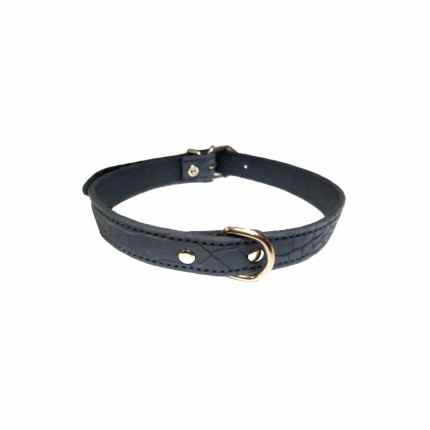 COLLAR PIEL LABRADA 18x400mm. AZUL Raza pequeña. Collar para perro ...