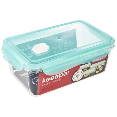 Caja para alimentos frescos con cierre de clic, 22,5 x 13,5 x 8,2 cm, 1 ...
