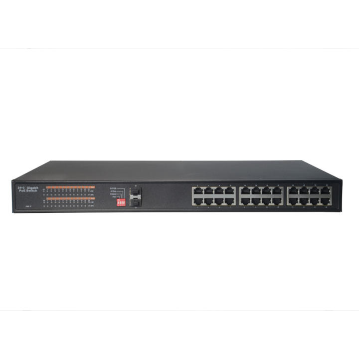 Cctv Switch Poe Gigabit 24p 10/100/1000 + 2 Uplink Sw2624poe-gf-350 ...