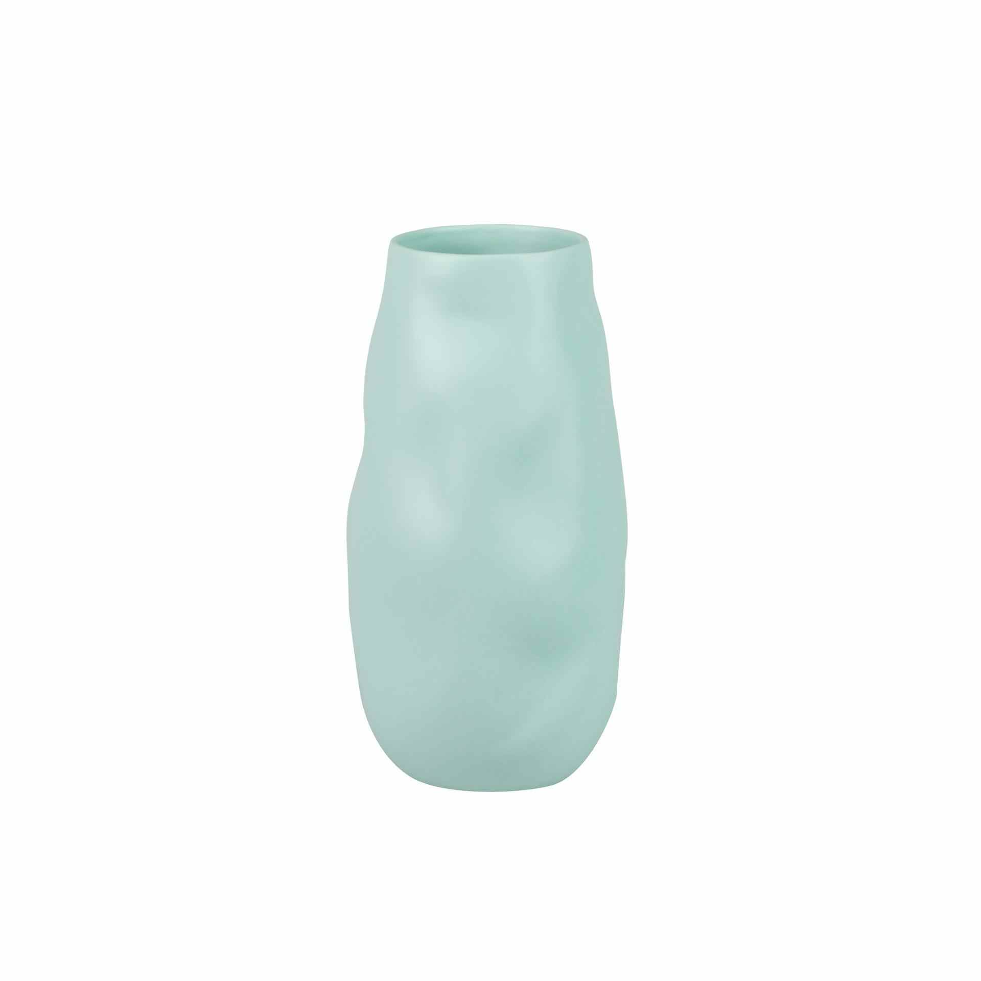 Florero Ceramica Azul Turquesa Mate 16x16x30 Cm | Miravia