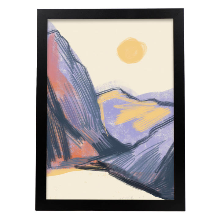 Nacnic Diseño De La Naturaleza Del Sol Lamina - Paisaje Surtido Poster ...