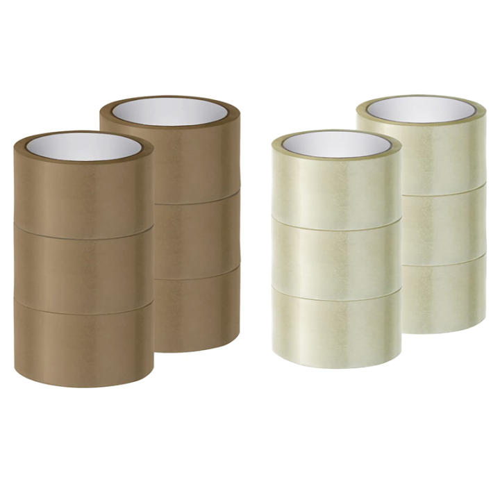 Cinta para Embalar Precinto Marron ／ Transparente 48mm x 40／100m Pack 6 ...