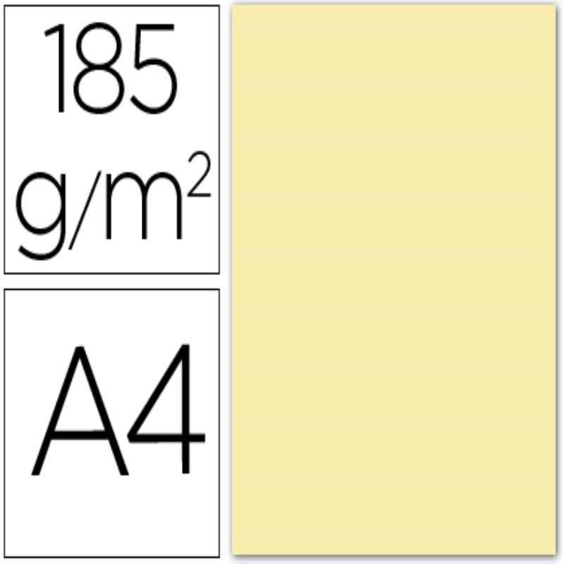 Paquete 50 hojas cartulina iris a4 185g crema guarro canson | Miravia