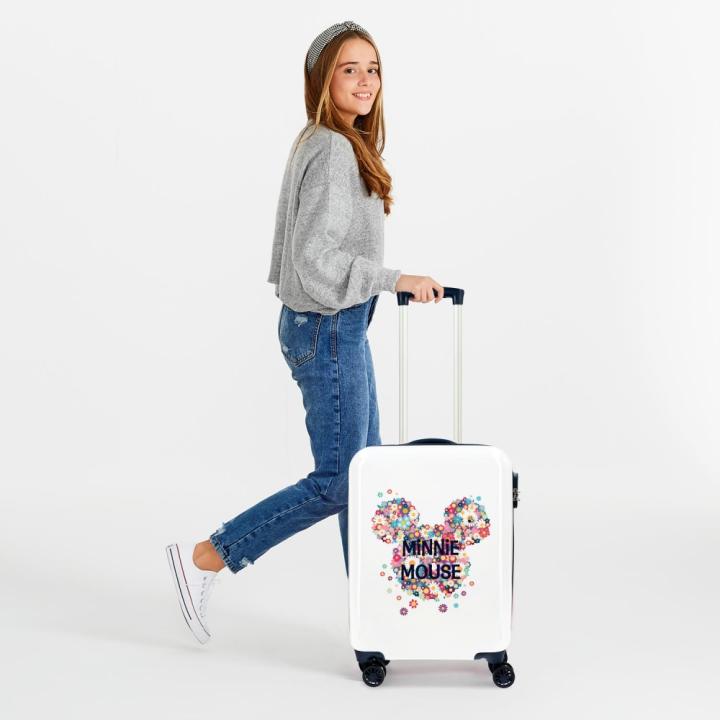 Maleta de cabina Minnie rÃ­gida 55cm Sunny Day Flores Azul | Miravia