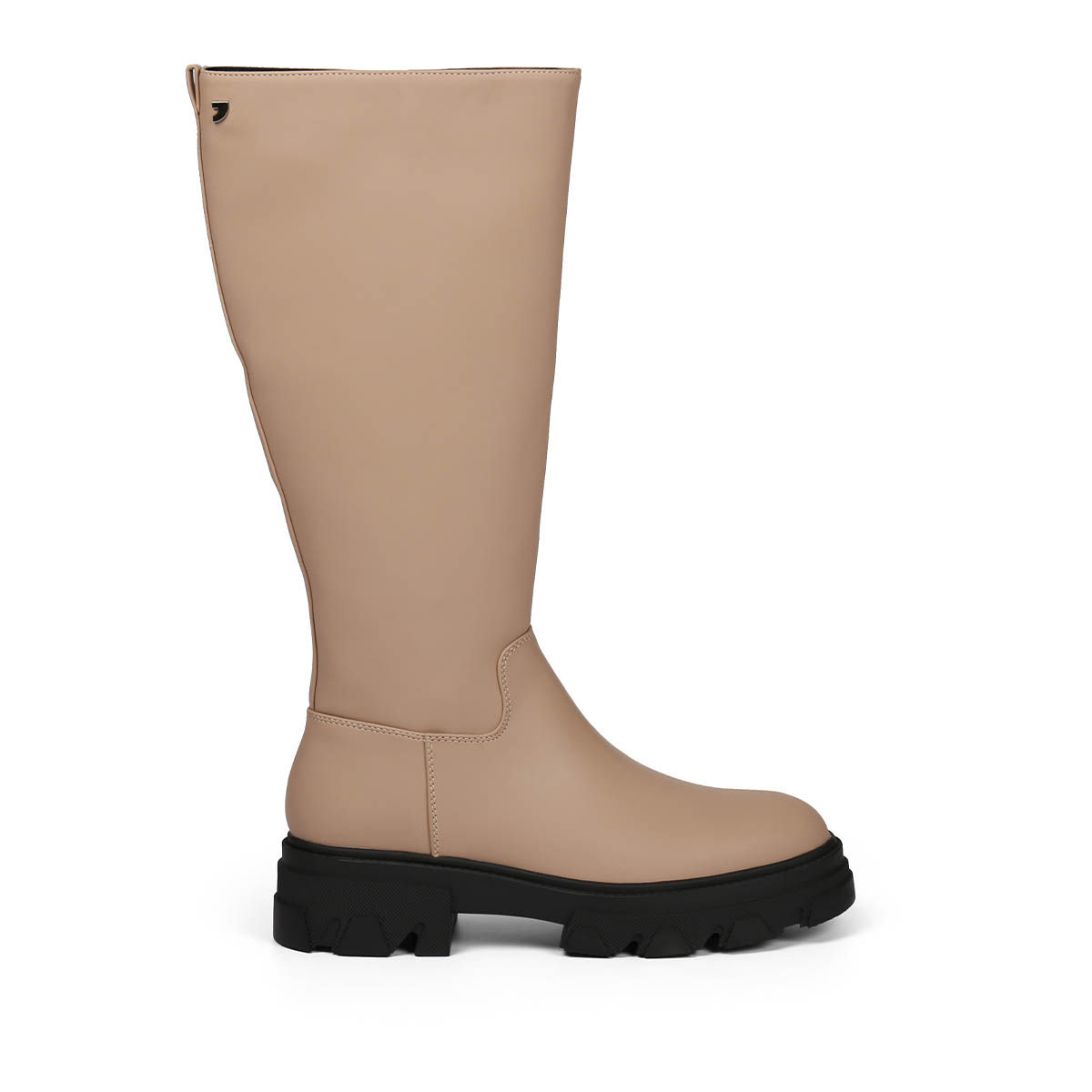 Gioseppo Bota beige alta engomada y piso track para mujer brossard ...