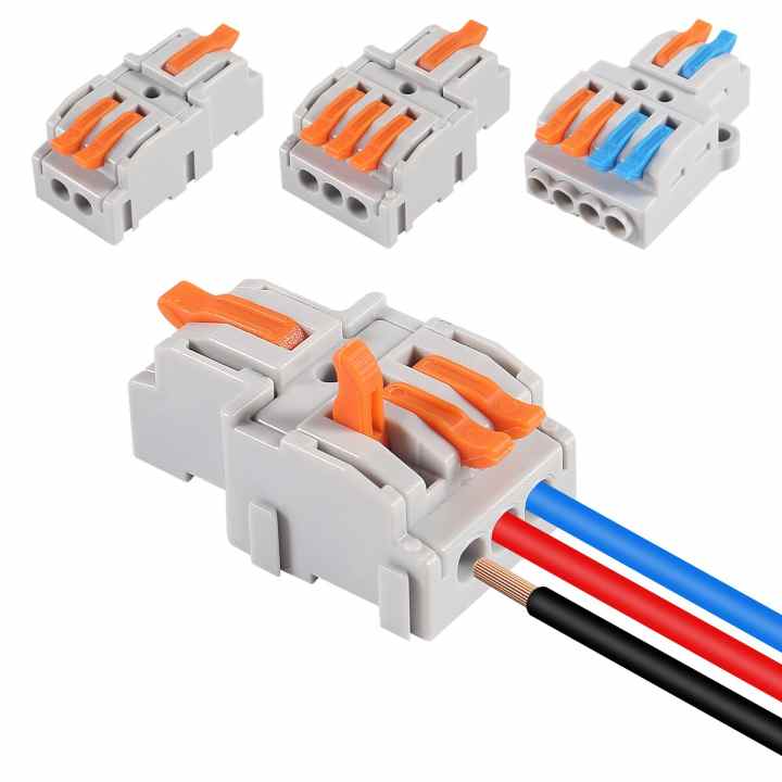 Conector de cableado rápido 1 en salida múltiple, divisor Universal, Cable de cableado Push-in ...
