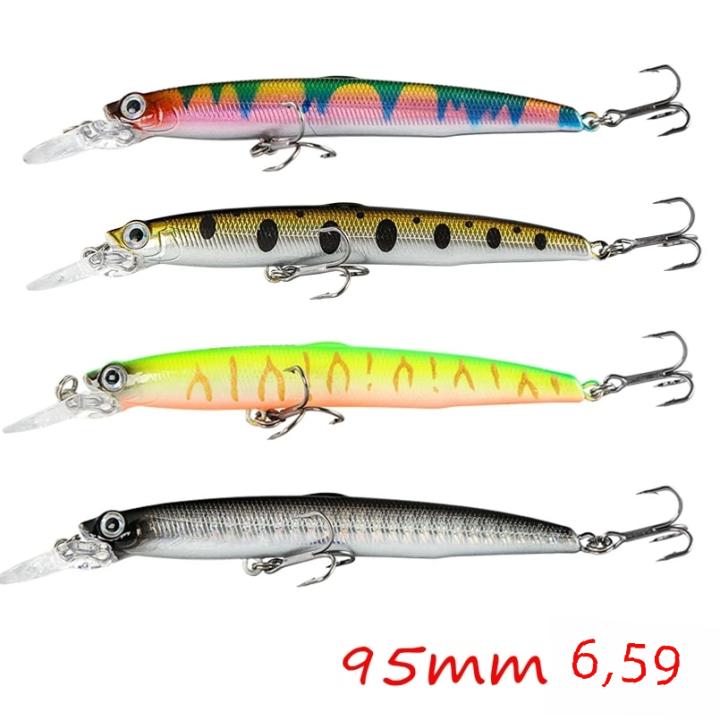 Suspending Minnow-señuelo de pesca Wobbler, anzuelo de lubina, aparejos ...