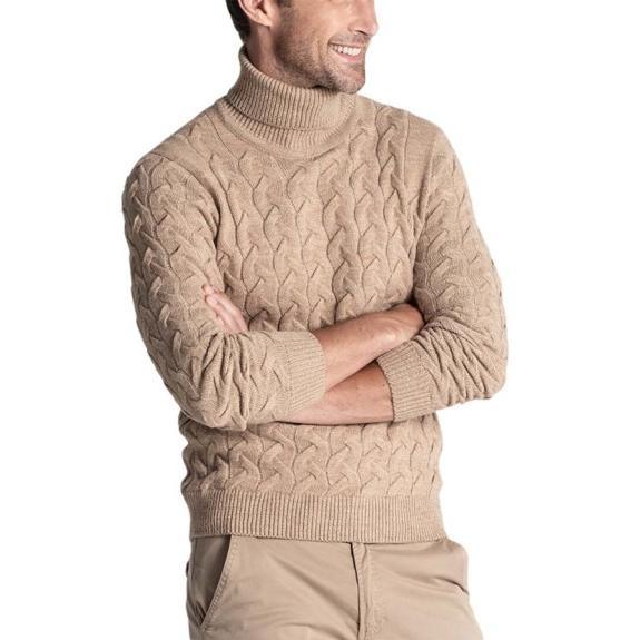 Gendive Jersey tostado trenzado cuello vuelta Gendive para hombre | Miravia