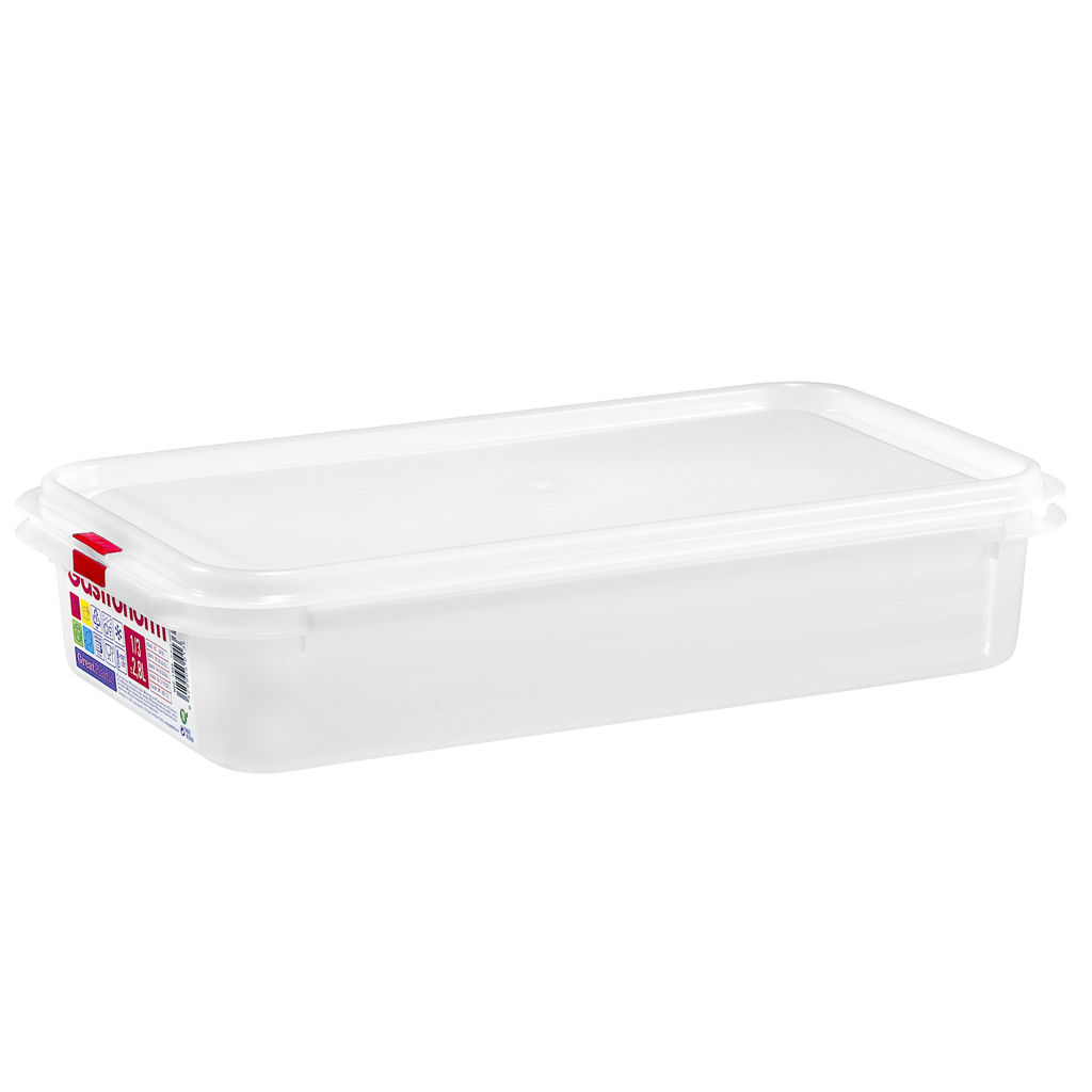 Tupper de plástico hermético rectangular. Tartera para comida ...