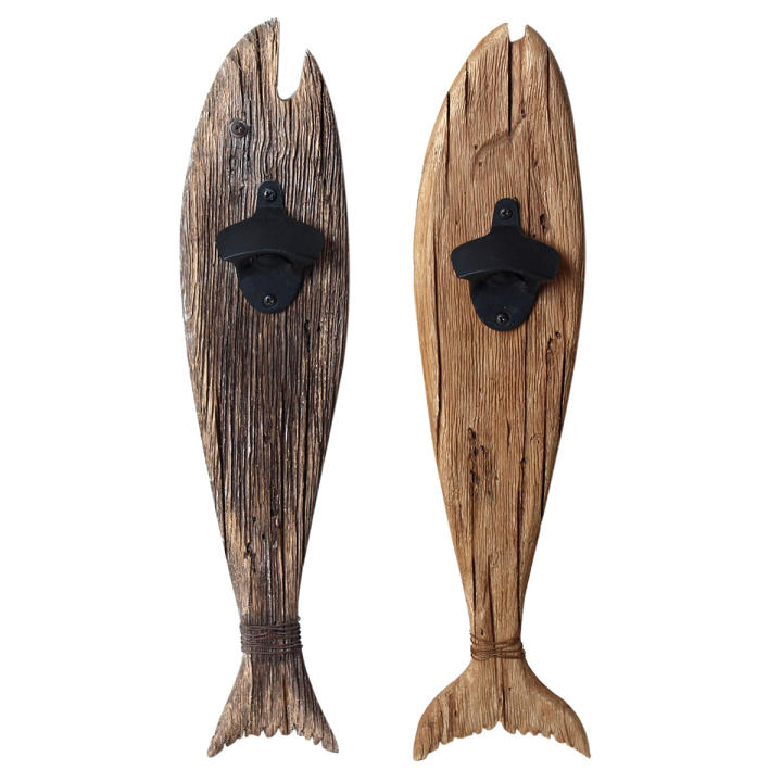 CAPRILO REGALOS & DECORACIÓN Set de 2 Decorativos Abridores de Madera ...