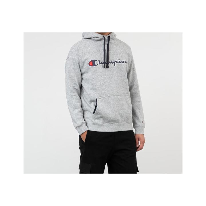 Sudadera Champion Gris Deportiva con Capucha para Hombre | Miravia