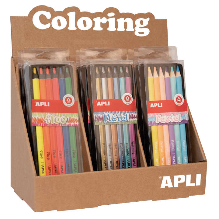 Apli jumbo set de lapices - 5mm de grosor - 12 cajas surtidas con 6 ...