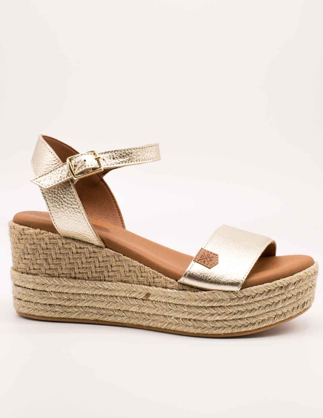Sandalia Popa Arambol Laminado Oro Galaxy de Mujer | Miravia