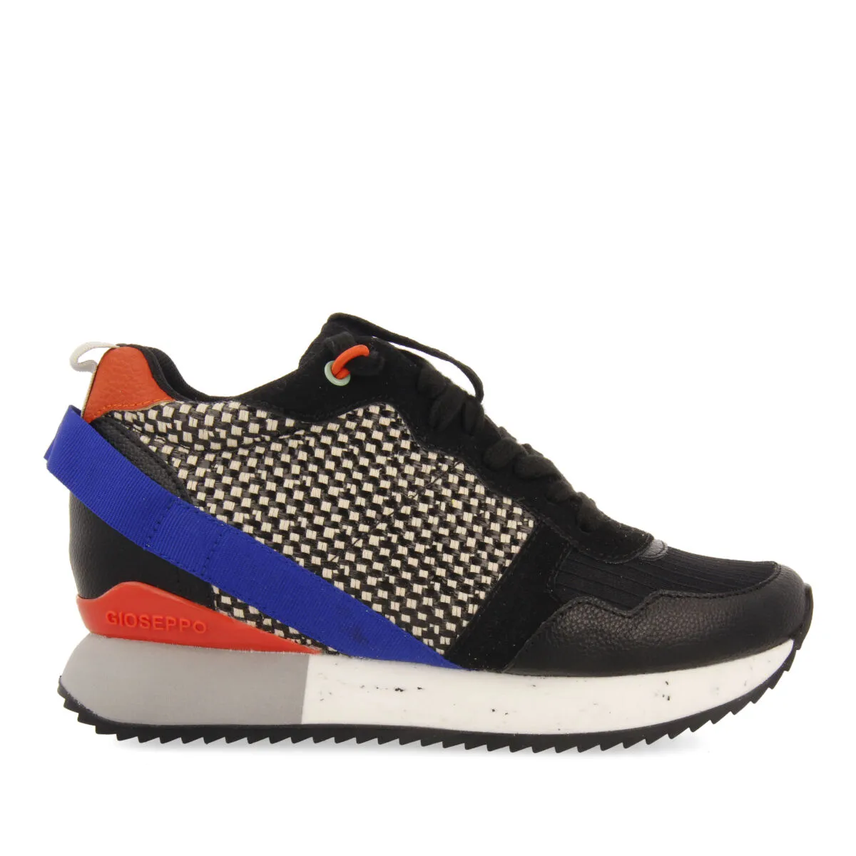 Gioseppo Sneakers negras con texturas y detalles con cuña interna para ...
