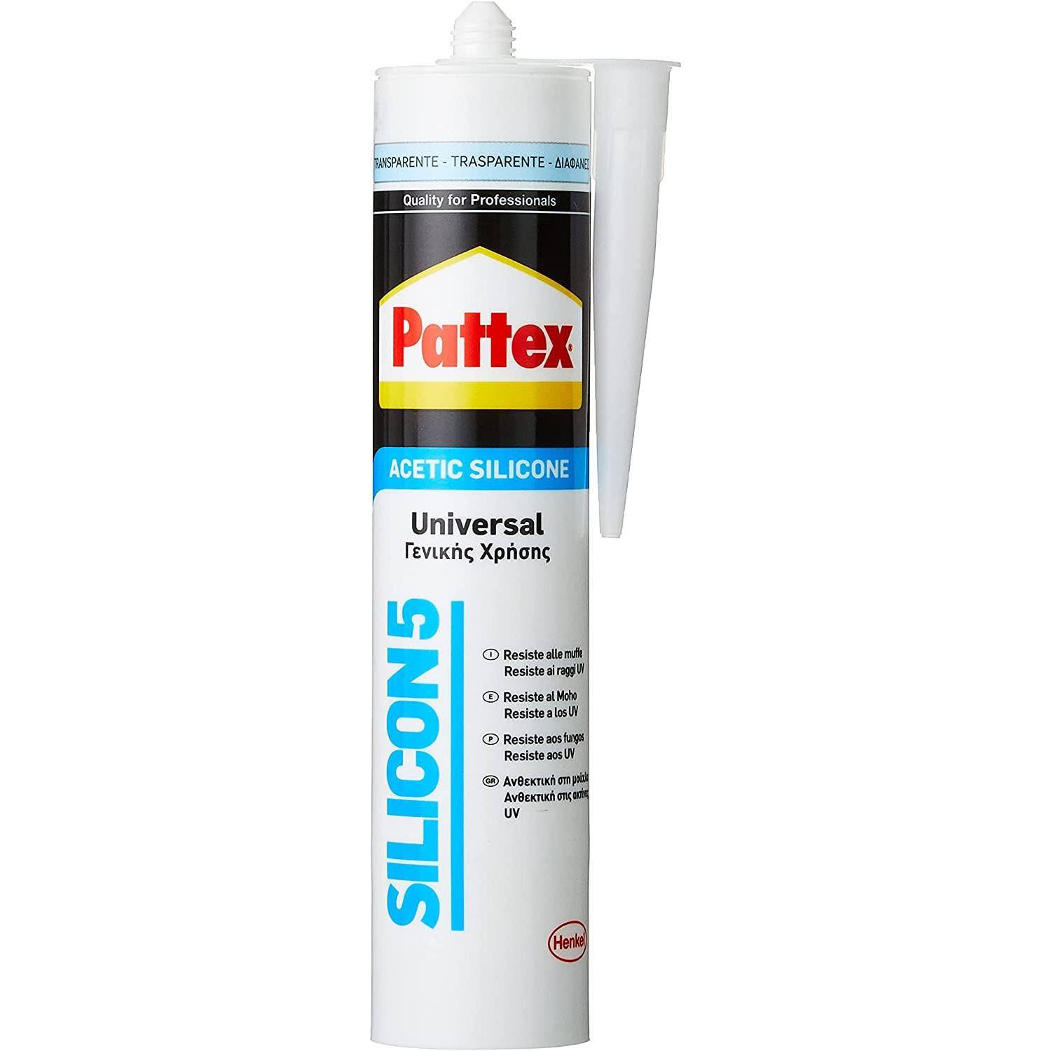 Silicona Pattex Silicon 5 transparente universal. Ideal exteriores ...
