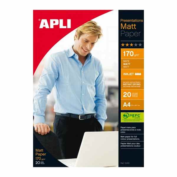 B.Papel Ink Matt Qd.C.170g.20 hojas APLI P0A10418 | Miravia
