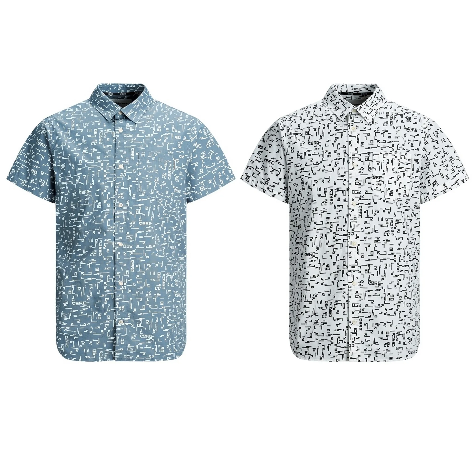 JACK&JONES Hombre Camisa Larga Corta Vestir Casual estampados 21810 ...