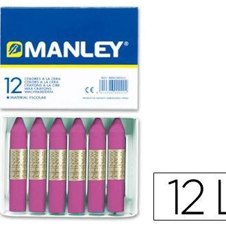 Lapices cera manley unicolor lila n.39 caja de 12 unidades | Miravia