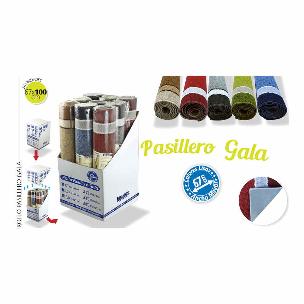 Felpudo rollo pasillero gala 67x100cm colores surtidos hidalgo | Miravia