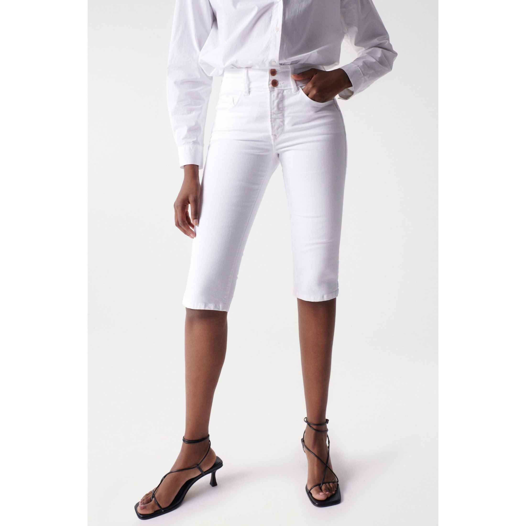 Salsa Jeans PANTALÓN PIRATA PUSH IN SECRET BLANCO | Miravia