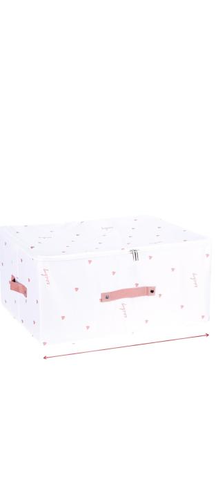 Tela Oxford estampada polvo blanco love zipper CAJA DE ALMACENAMIENTO ...