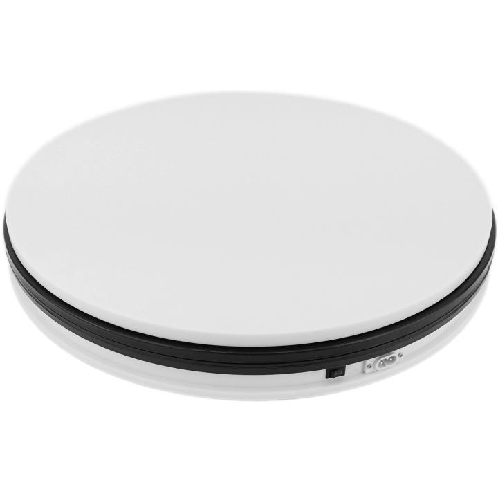 Base giratoria eléctrica de 45 cm. Plataforma rotatoria de color blanco ...