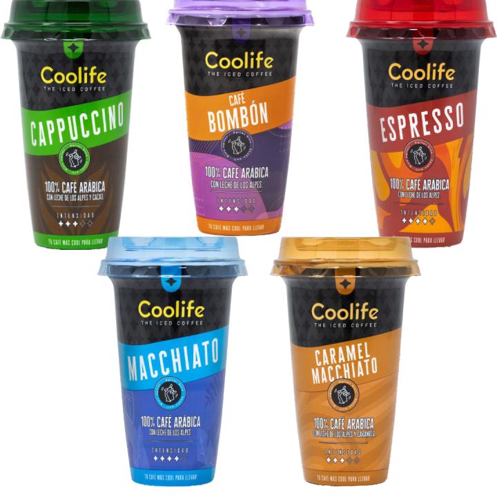 PACKS COOLIFE- MACCHIATO 230ML- CAFE BOMBON 230ML- CAPPUCCINO 230ML ...