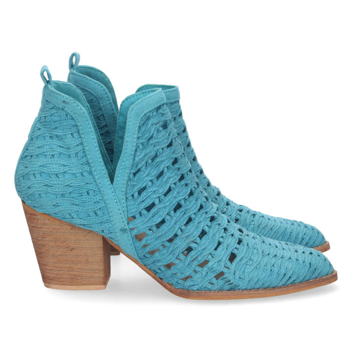 Davinia Shoes Botin de Tacon para Mujer, con Tiras Trenzadas, de Punta ...