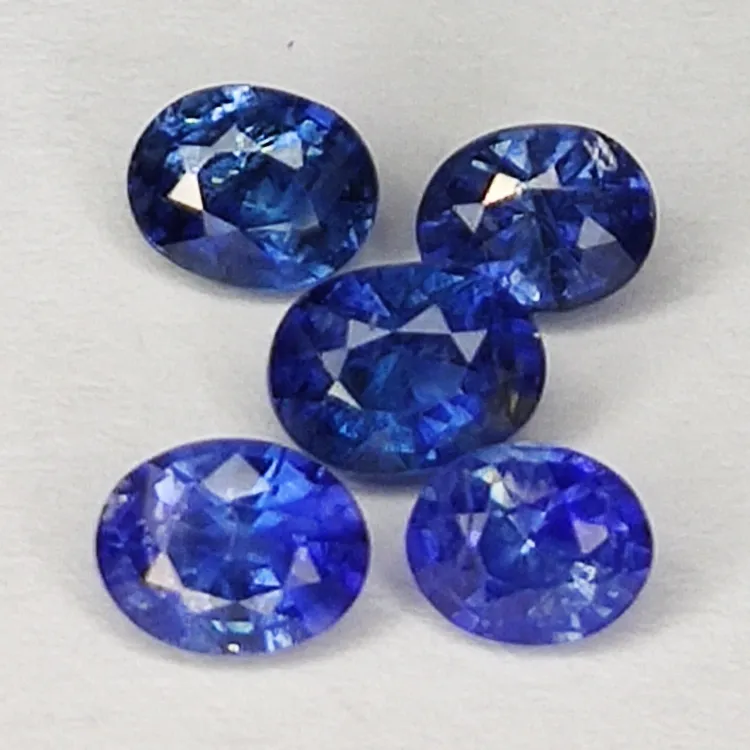 1.77ct Zafiro Azul talla oval 4.9x3.7mm 5pz WhyNotGems | Miravia