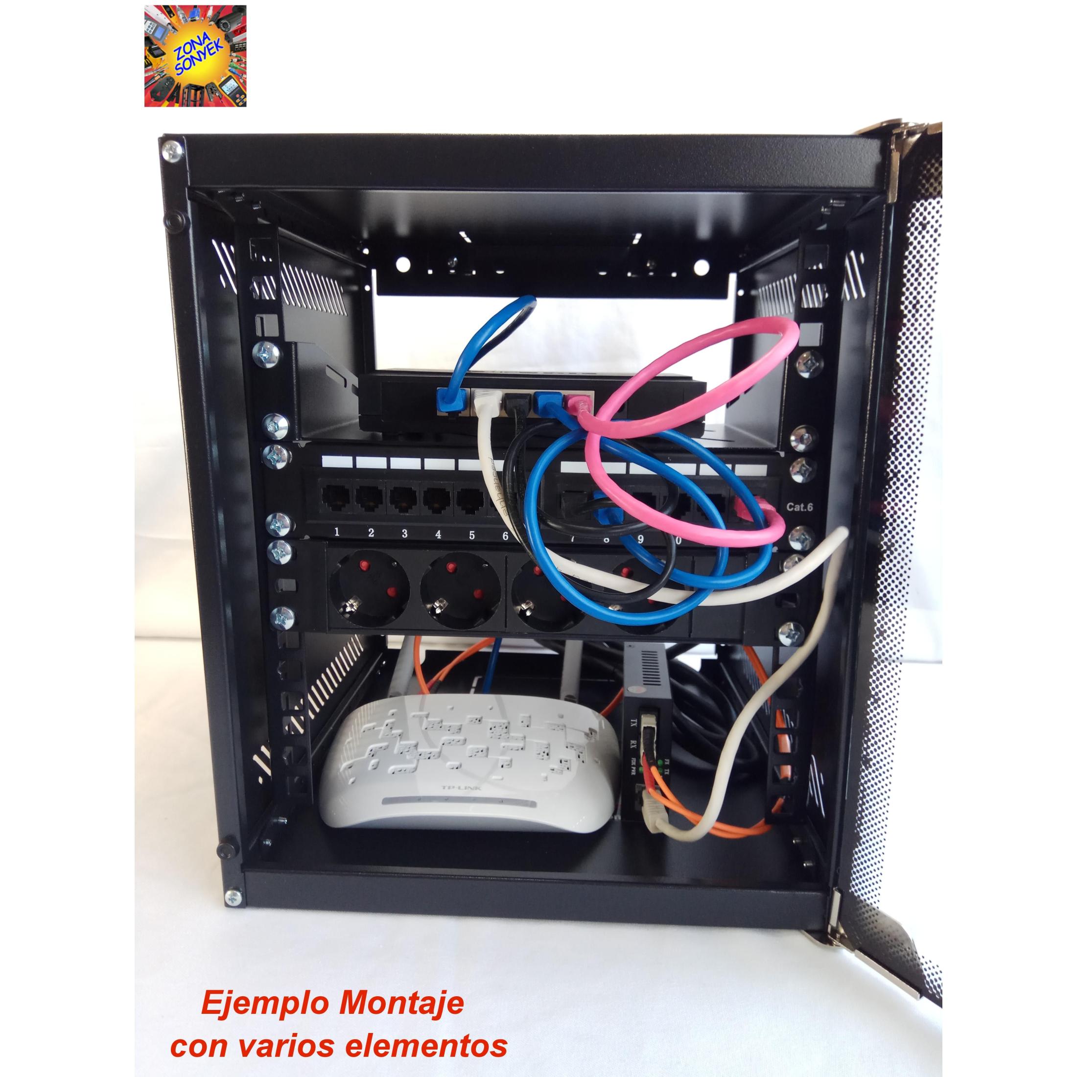 Mini Rack Mural 10" con Puerta de Cristal y Cerradura para Pequeñas ...