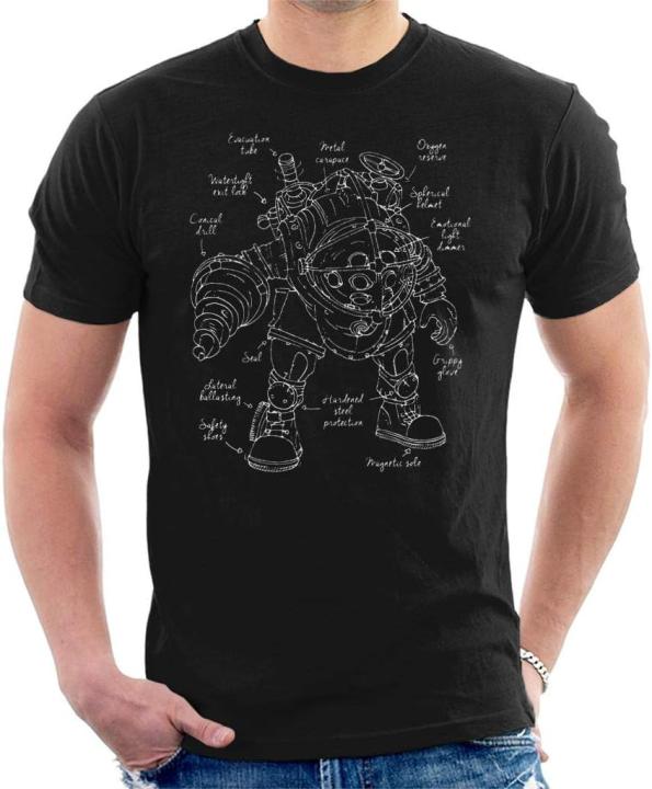 Bioshock Big Daddy Blueprint camiseta para hombre | Miravia
