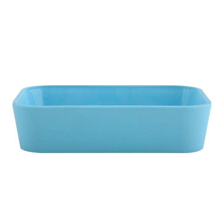 Jabonera Msv De Poliester Caucho En Color Azul 11 8 X 8 8 Z 2 7 Cm
