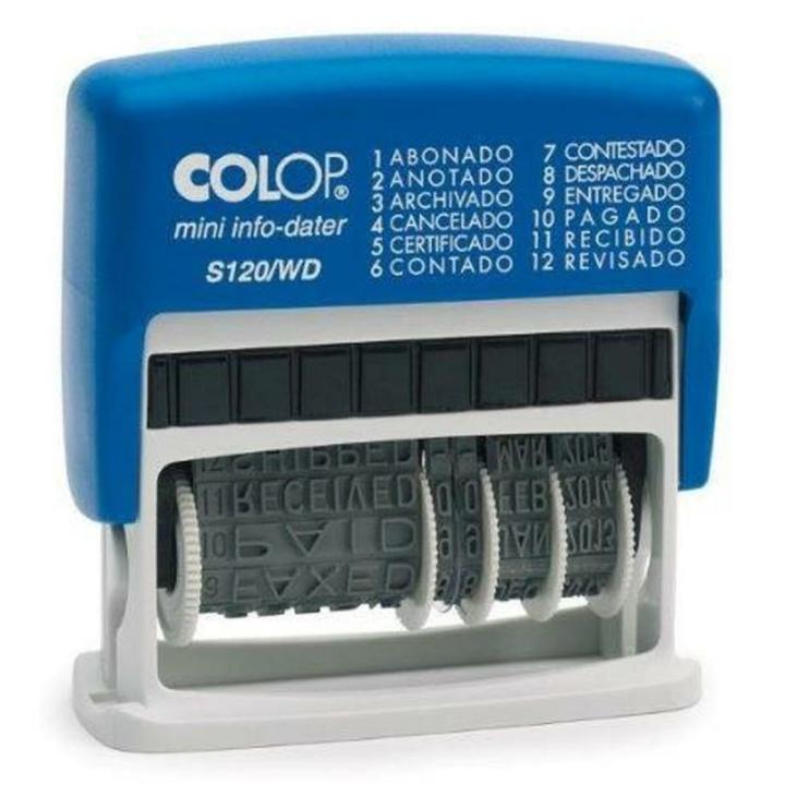 Colop-Sello Colop S120/WD 4 x 42 mm Azul Fecha | Miravia