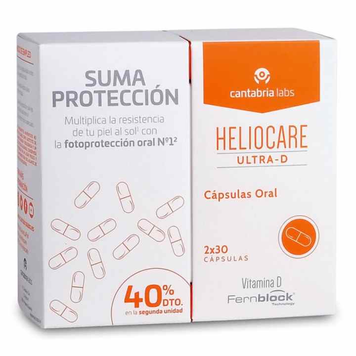 HELIOCARE ULTRA-D CAPSULAS 2X30 CAPS PACK DUPLO 40% DTO 2ª UNID | Miravia
