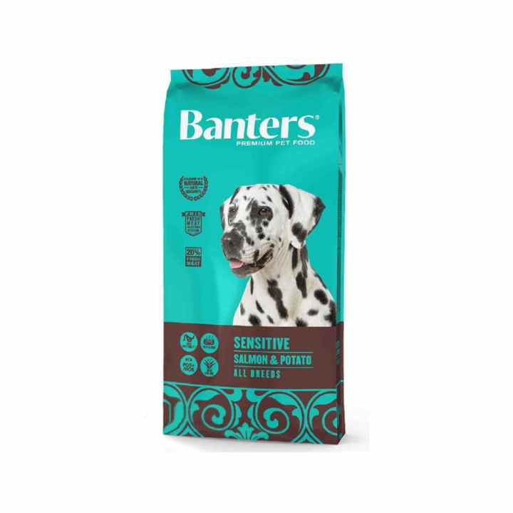 BANTERS SENSITIVE CON SALMÓN Y PATATA PARA PERROS. Adecuado para perros ...