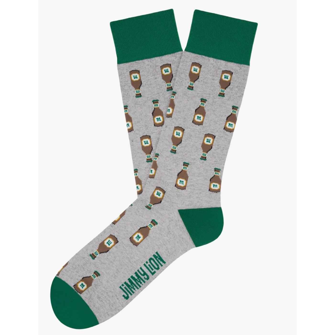 JIMMY LION CALCETÍN GRIS MAHOU BEERS | Miravia